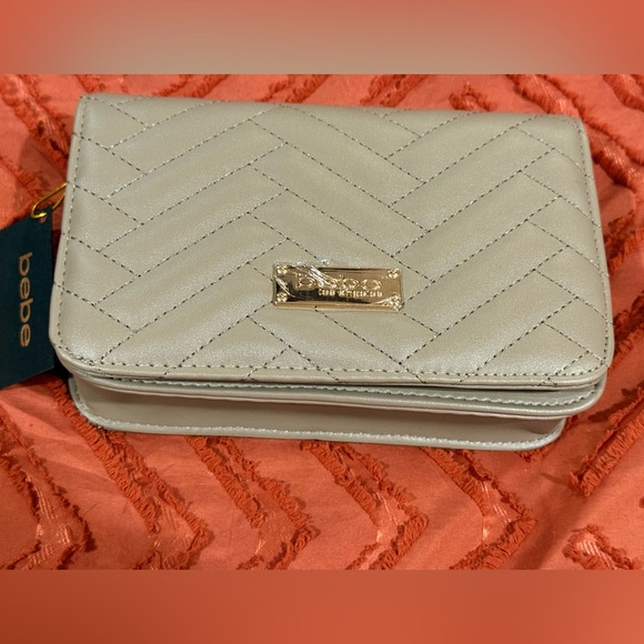 bebe | Bags | New Bebe Beige Quilted Crossbody Bag | Poshmark